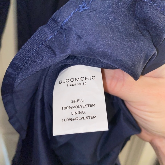 BloomChic | Dresses | The Bloomchic Zigzag Flock Dot Tie Waist Midi ...